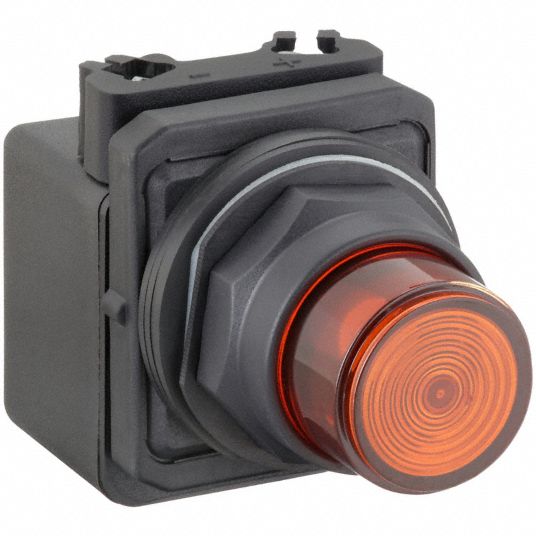 DAYTON, 30 mm Panel Mounting Size, Amber, Pilot Light - 30G389|30G389 ...