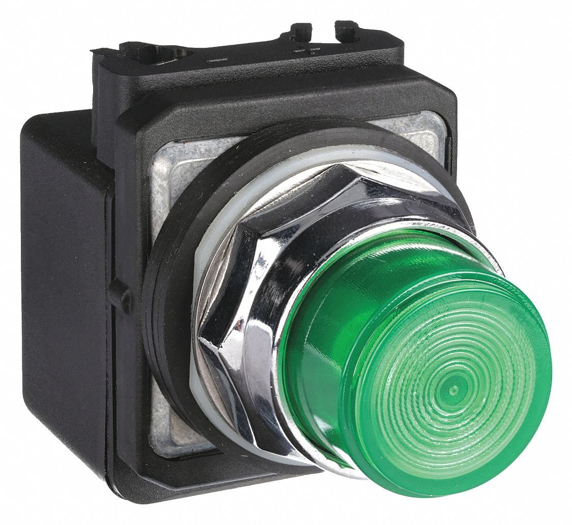 DAYTON, Green, LED, Pilot Light - 30G393|30G393 - Grainger
