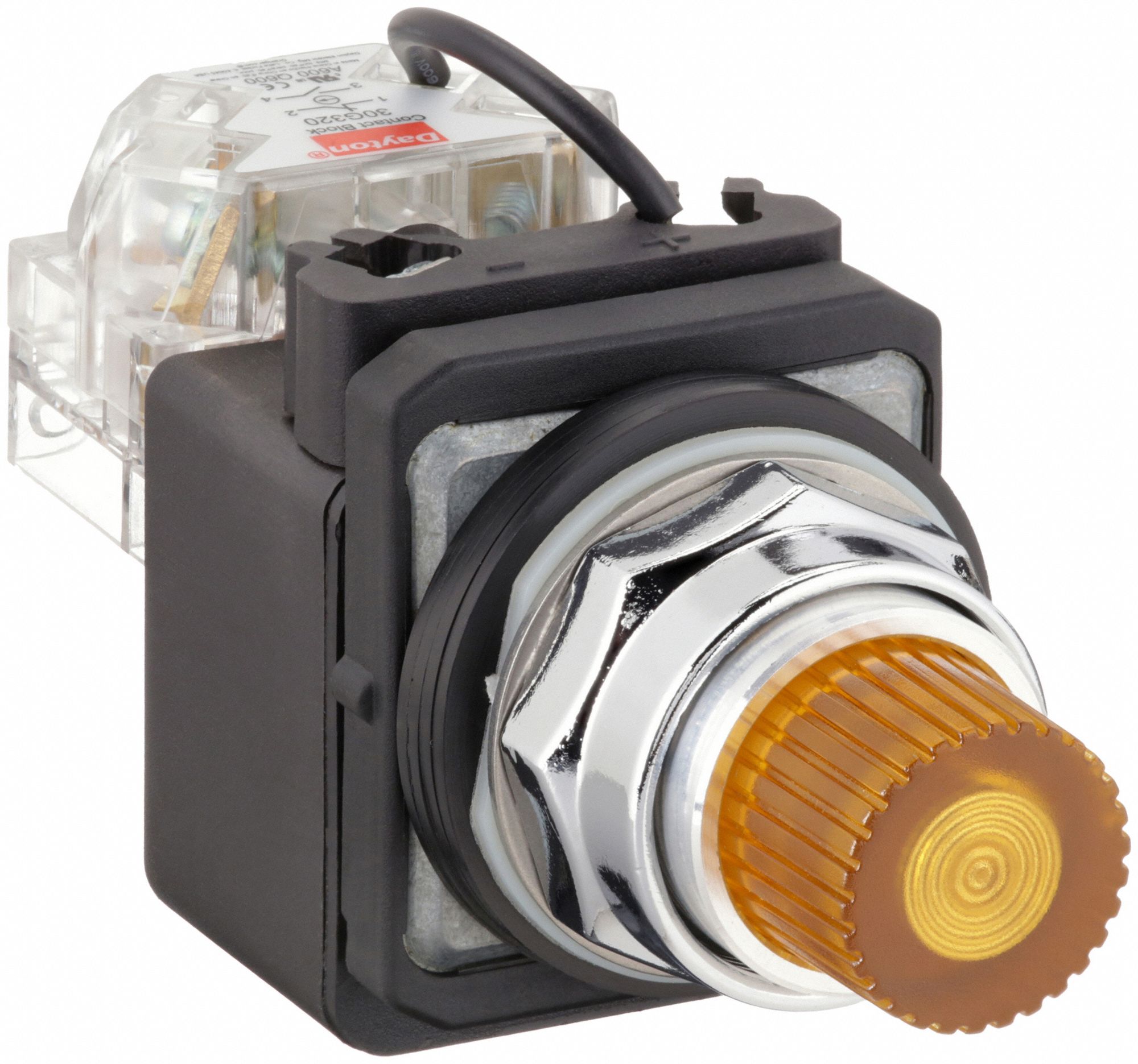 DAYTON, 30 mm Panel Mounting Size, Yellow, Pilot Light - 30G415|30G415 ...