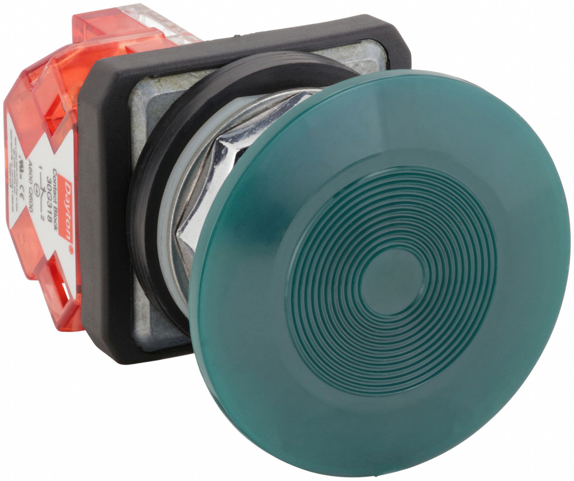 DAYTON, Non-Illuminated, Mushroom Head Profile, Mushroom Head Push Button - 30G453|30G453 - Grainger