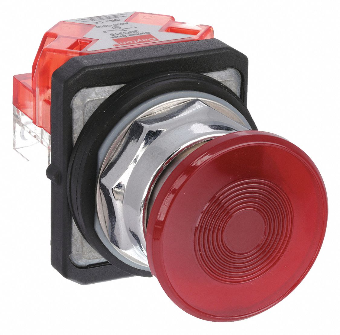 DAYTON, Mushroom Head Profile, Metallic, Mushroom Head Push Button - 30G458|30G458 - Grainger