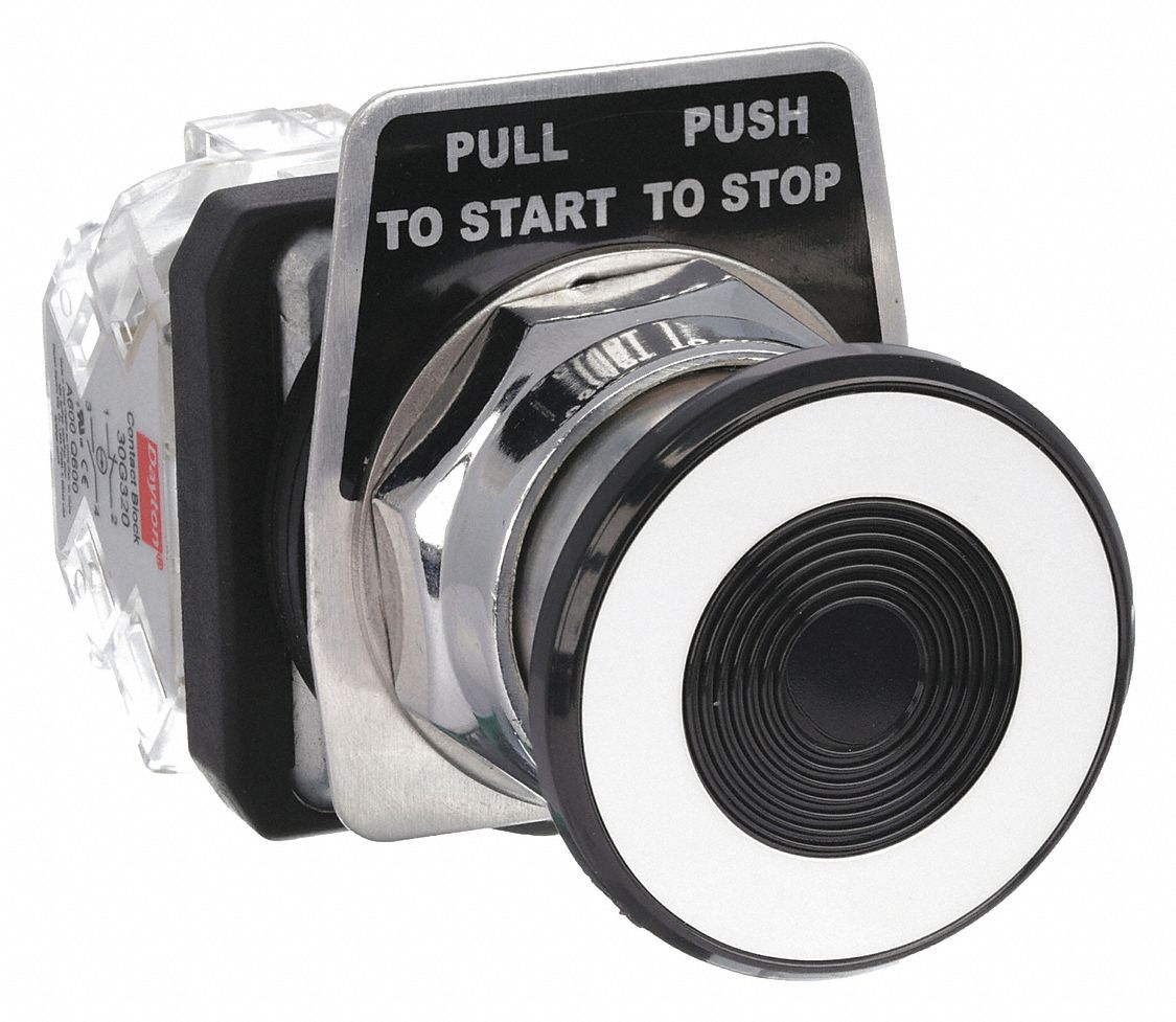 DAYTON, Mushroom Head Profile, Metallic, Mushroom Head Push Button ...