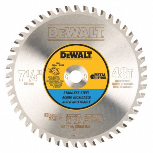 DEWALT, 7 1/4 in Blade Dia., 48 Teeth, Circular Saw Blade - 30HJ75 ...