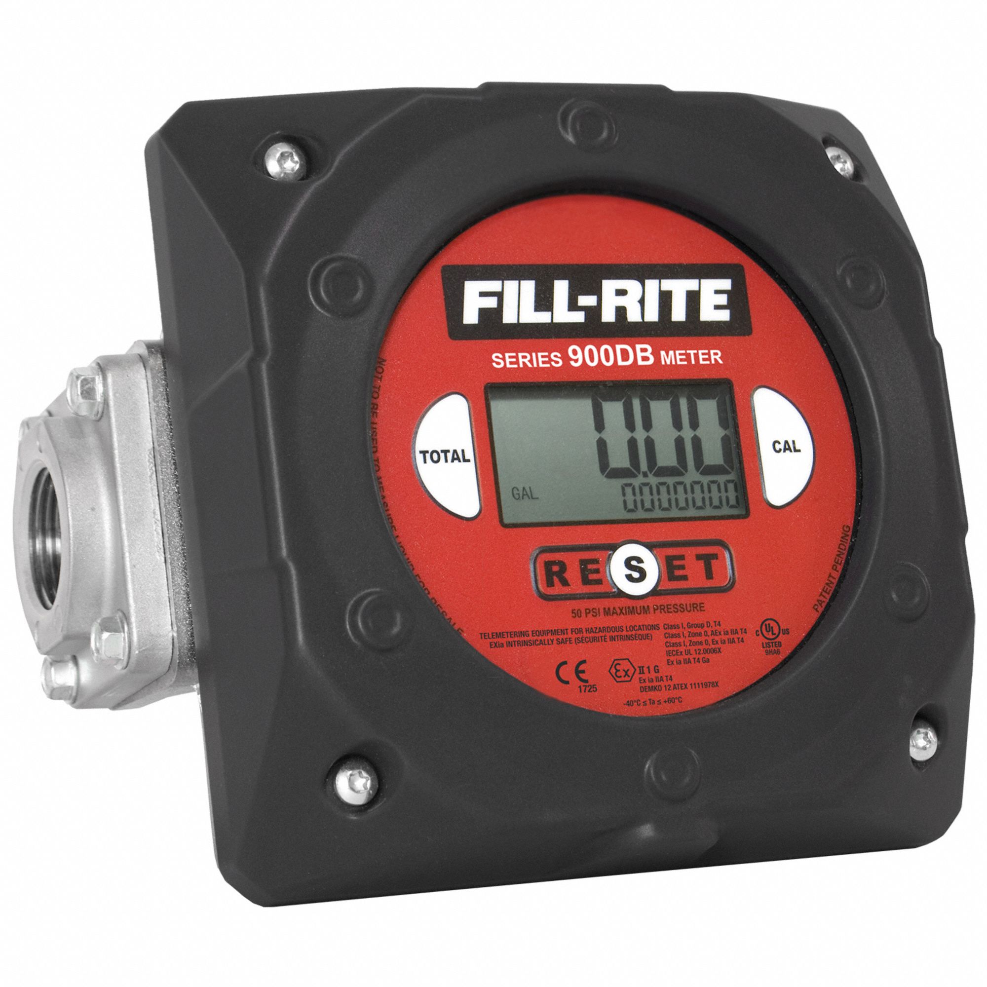 FILL-RITE, Digital Fuel Transfer Meter, Aluminum, Mechanical Flowmeter ...