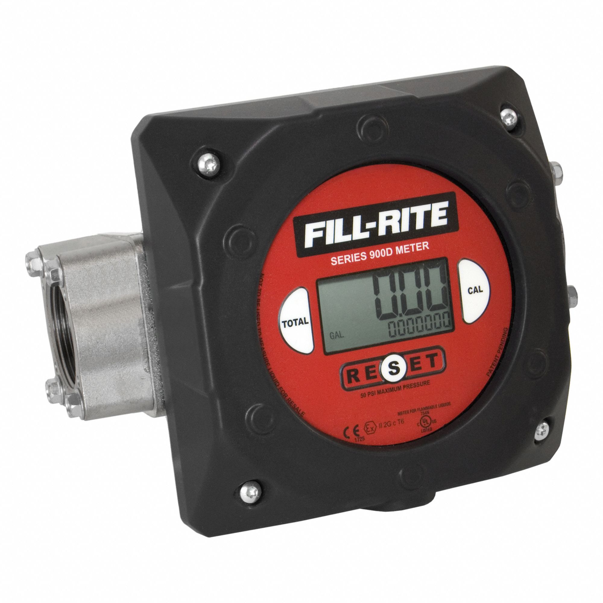 FILL-RITE, Digital Fuel Transfer Meter, Aluminum, Mechanical Flowmeter ...