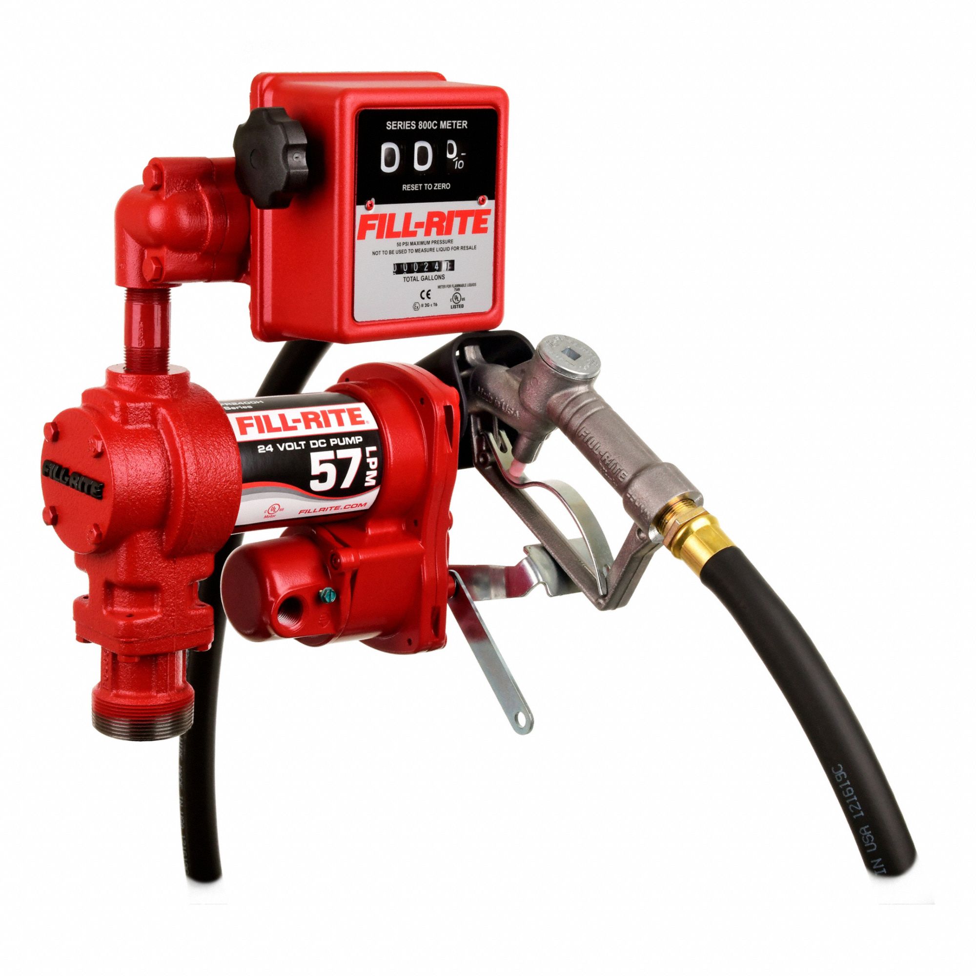 FILL-RITE, Pump with Meter, Hose & Nozzle, Bung, Fuel Transfer Pump ...