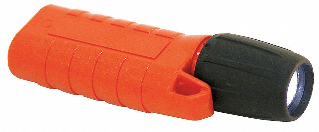 Mini Flashlight, Plastic, Maximum Lumens Output: 35, Orange, 3.19 in ...