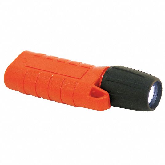 Mini Flashlight, Plastic, Maximum Lumens Output: 35, Orange, 3.19 in ...