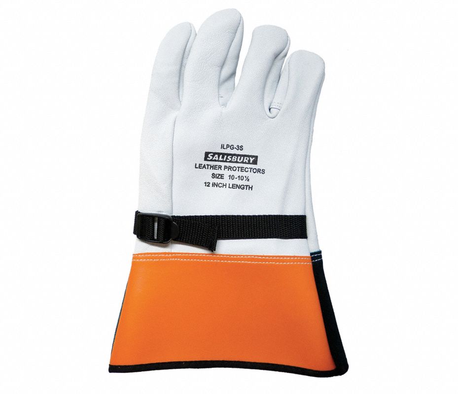 SALISBURY Protector para Guantes Aislantes,Blanco/Naranja,Cuero de ...