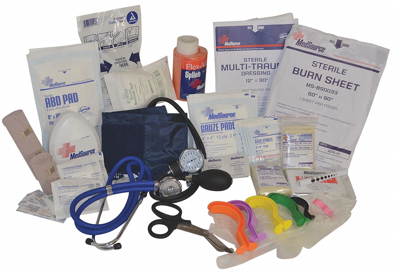 65 Components, Plastic Bag, First Aid Kit - 30LR70|MS-75191 - Grainger