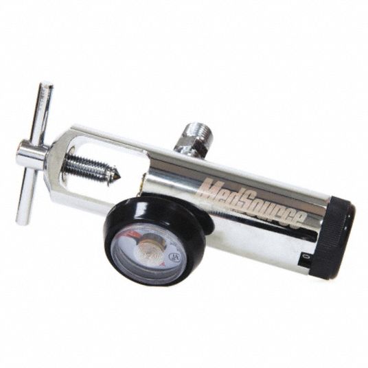 MEDSOURCE, 15 lpm Flow Rate - Max, 0 Settings, Oxygen Regulator ...