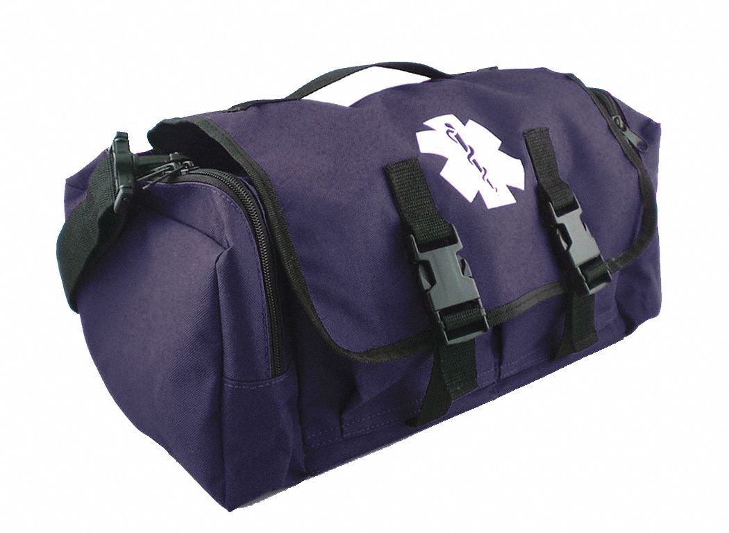 MEDSOURCE, 13 in L x 9 in W x 6 in D, Polyester, Responders Cab Bag ...