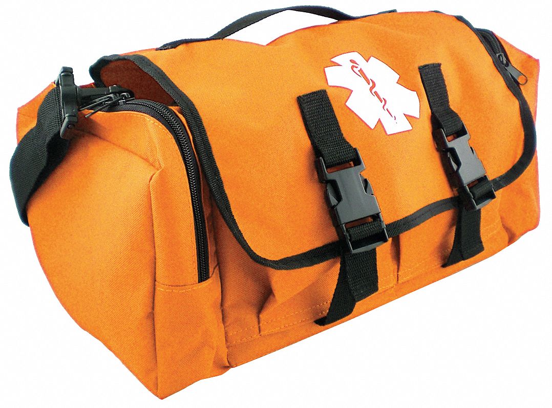 MEDSOURCE, 13 in L x 9 in W x 6 in D, Polyester, Responders Cab Bag ...