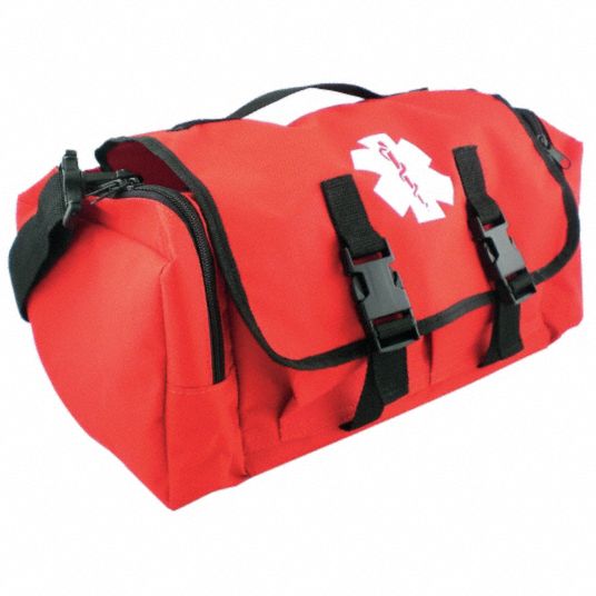 MEDSOURCE, 13 in L x 9 in W x 6 in D, Polyester, Responders Cab Bag ...