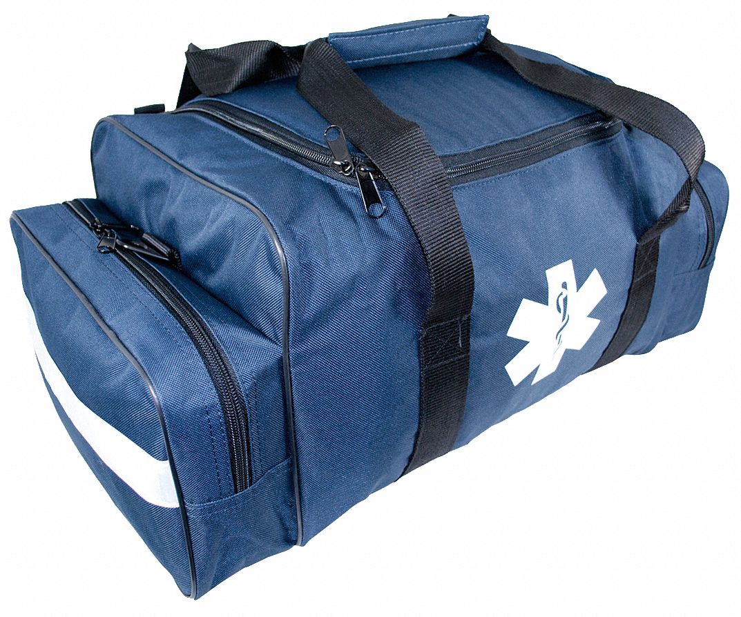 MEDSOURCE, 20 in L x 12 in W x 10 in D, Polyester, Attack Bag - 30LT25 ...