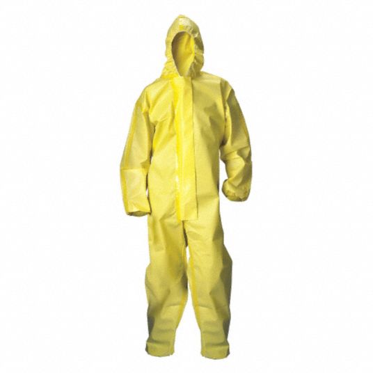 CONDOR, Open Ankle, Yellow, Hooded Coveralls - 30LU95|30LU95 - Grainger