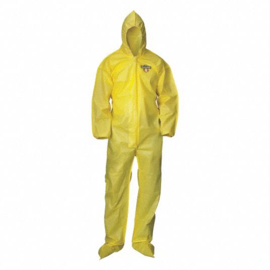 CONDOR, Open Ankle, Yellow, Hooded Coveralls - 30LV33|30LV33 - Grainger