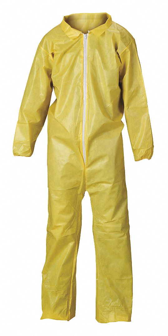 CONDOR, Yellow, Serged Seam, Coveralls - 30LV39|30LV39 - Grainger