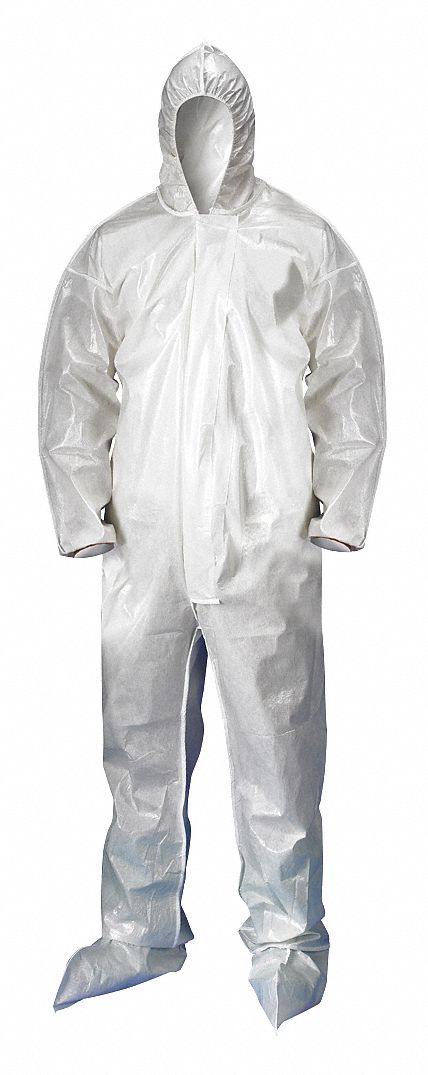 CONDOR, Open Ankle, White, Hooded Coveralls - 30LV69|30LV69 - Grainger