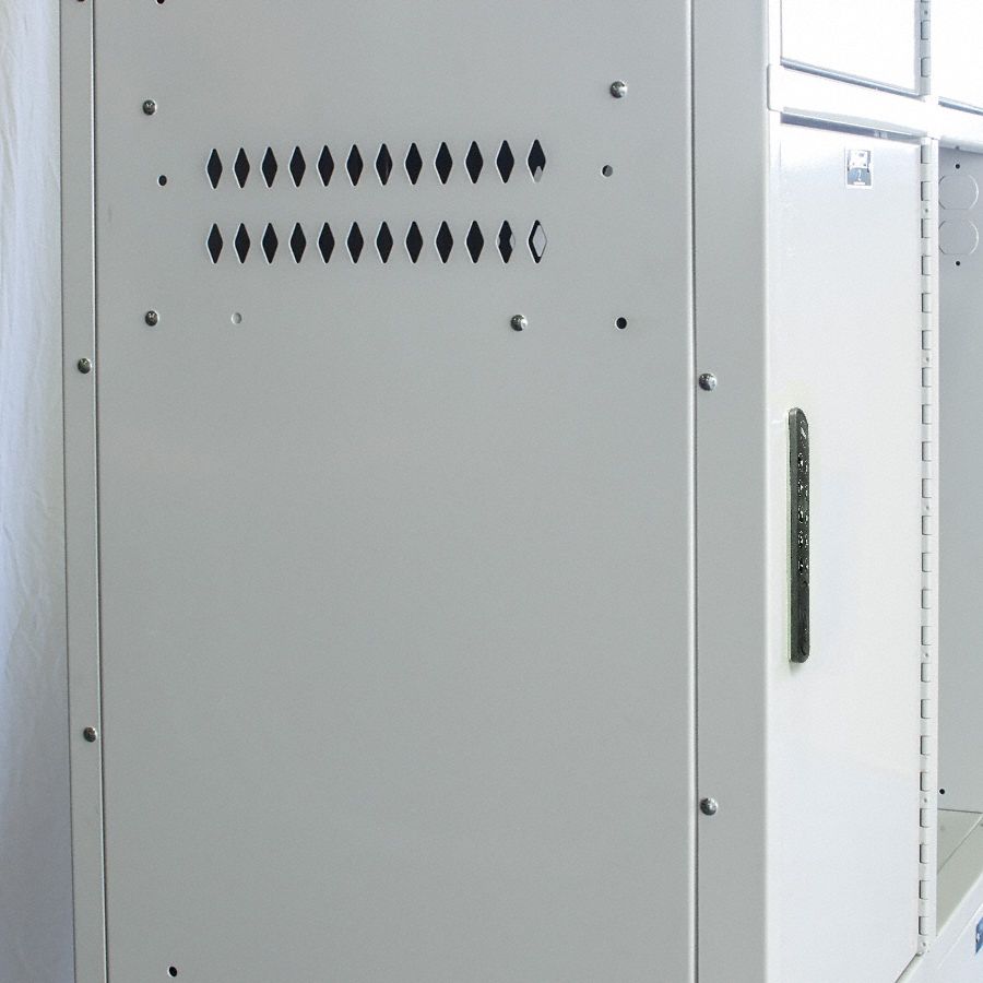 HALLOWELL Box Locker: 45 in x 18 in x 78 in, 4 Tiers, 3 Units Wide, 12 ...