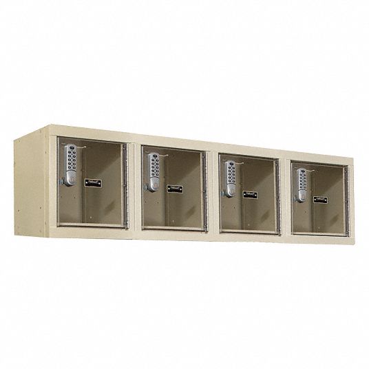 HALLOWELL Wall Mount Box Locker: 12 in x 18 in x 15 in, 1 Tiers, 4 ...
