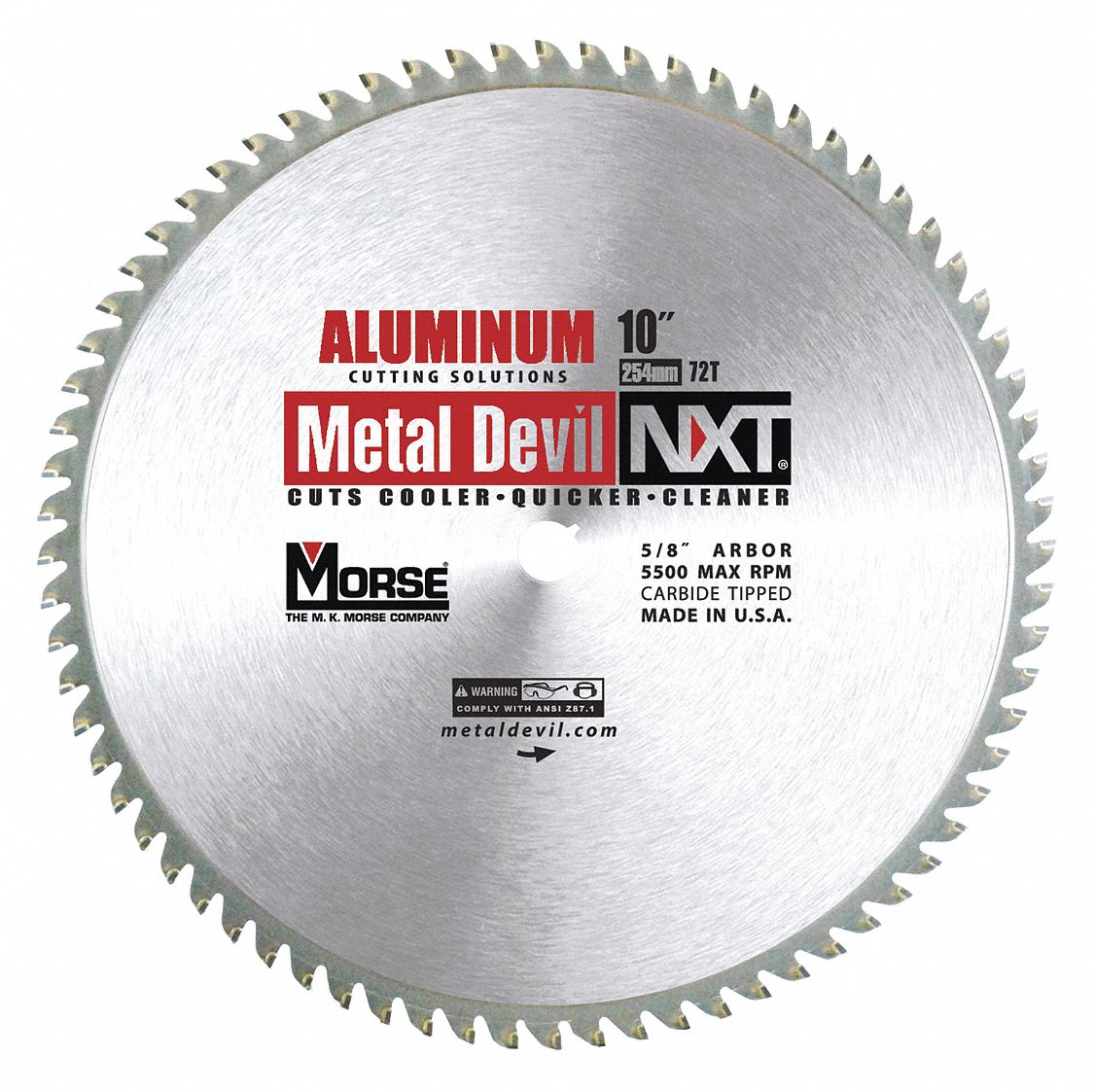 MORSE, 10 in Blade Dia., 72 Teeth, Circular Saw Blade - 30M361 ...