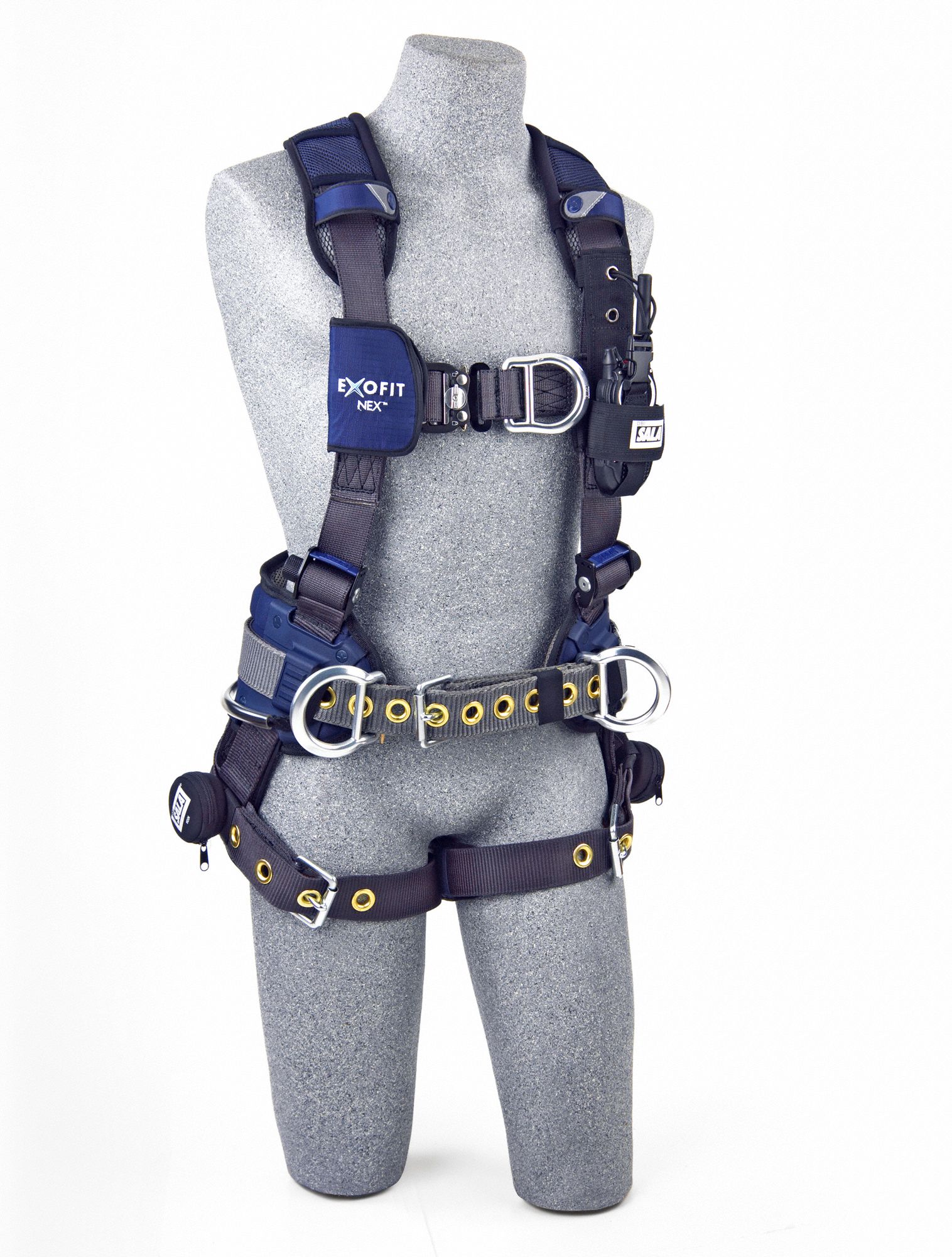 3M DBI-SALA Full Body Harness, 420 lb, Gray - 2XL - 30M604|1113179 ...