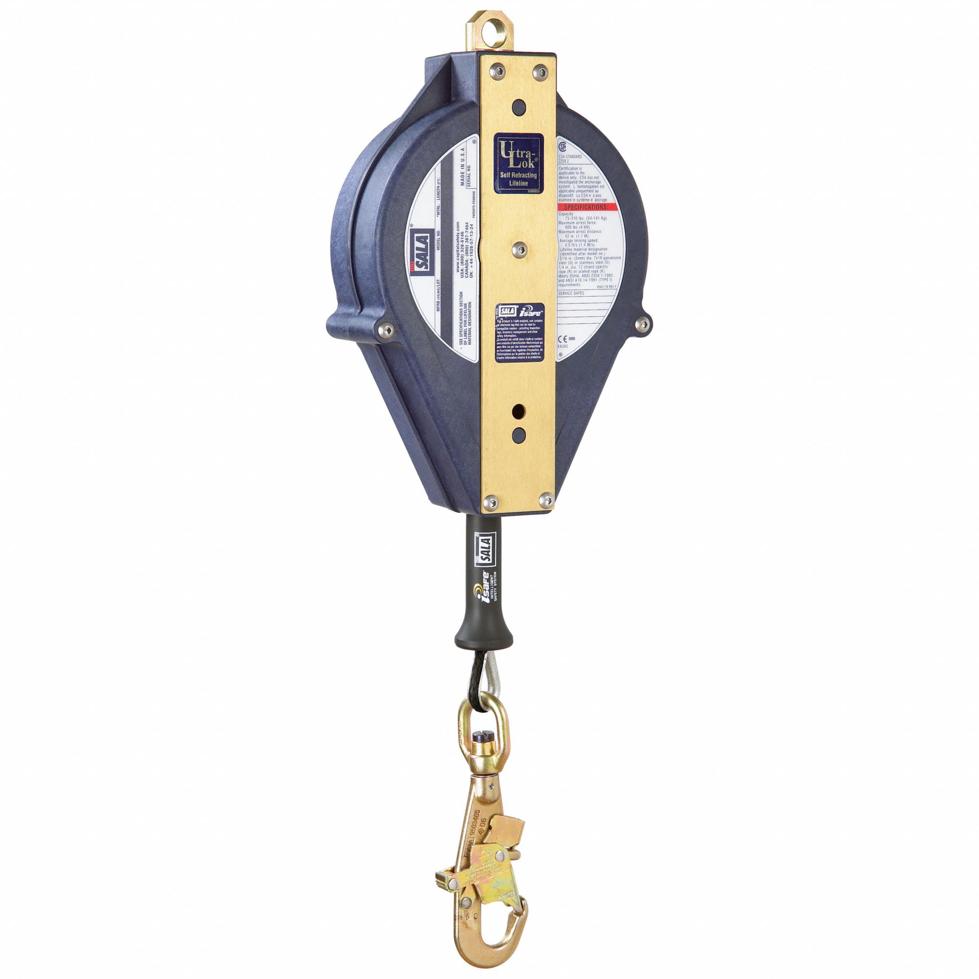 3M DBI-SALA, Harness Steel, 50 ft Line, Self-Retracting Lifeline ...