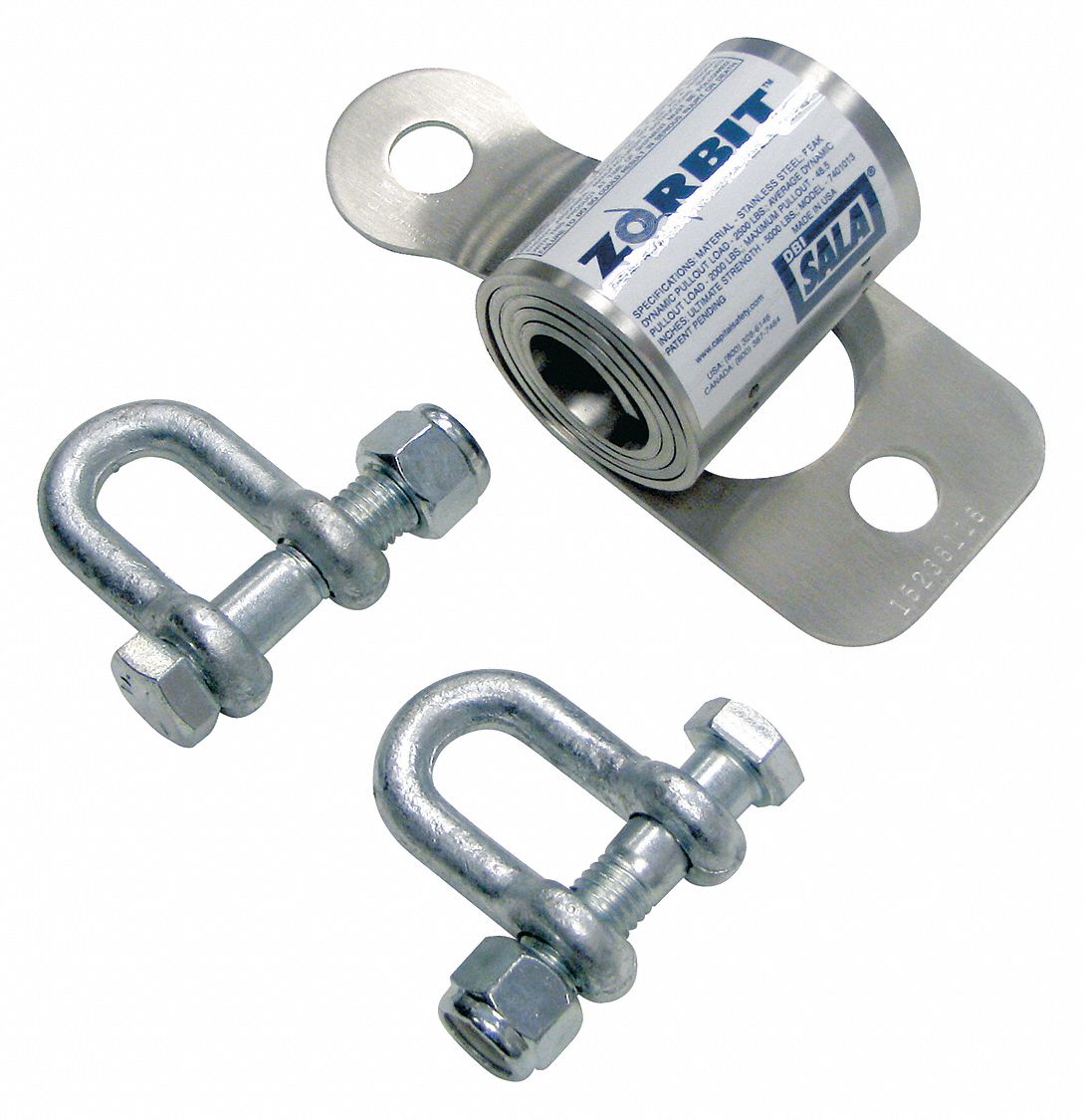 3M DBI-SALA Zorbit Energy Absorber,W/ 2 Shackles, Stainless Steel, 310 ...