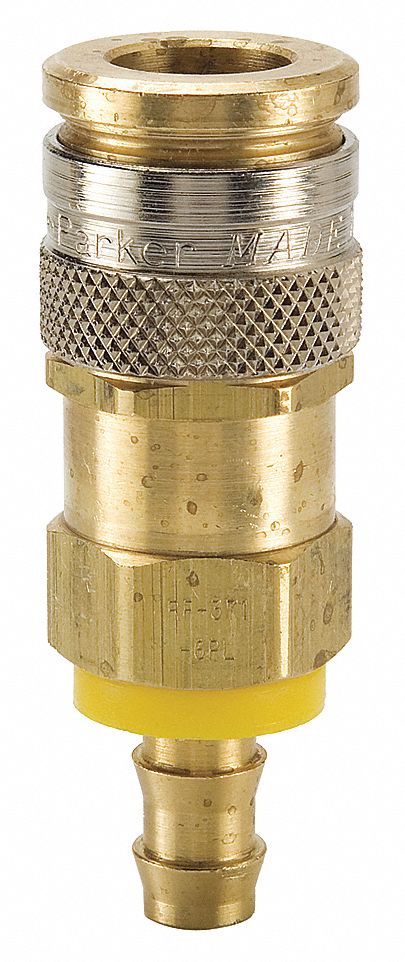 PARKER, 1/4 in Body Size, 3/8 in Hose Fitting Size, Quick Connect Hose ...