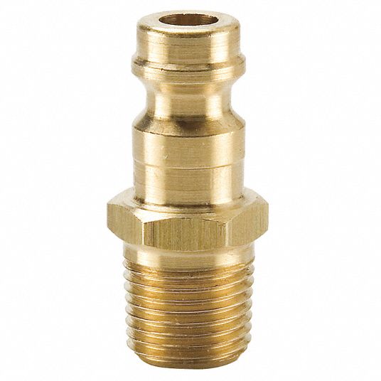 PARKER Quick Connect Hose Coupling, Industrial, Brass, Plug - 30N229|HF ...