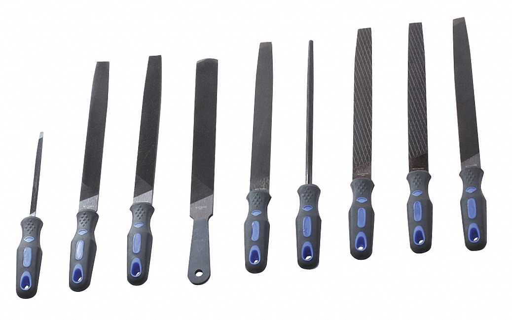 WESTWARD File Set: Includes Handle, 9 Pieces, Bastard Cut, Pouch ...