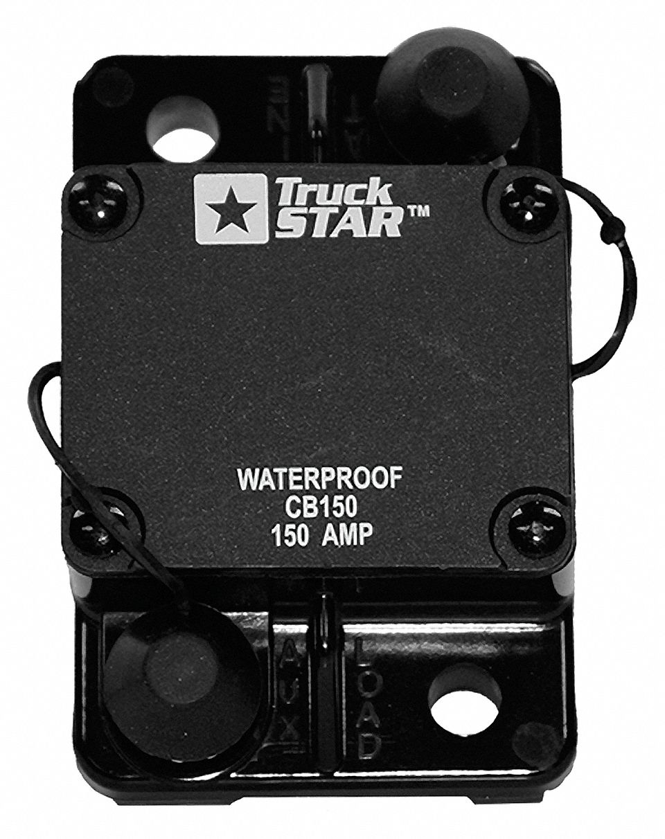 BUYERS PRODUCTS Automotive Circuit Breaker: 150 A Amps, 42V DC, Screw ...