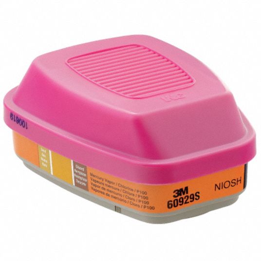 3M Combination Cartridge/Filter, Magenta, Orange, Air Purifying ...