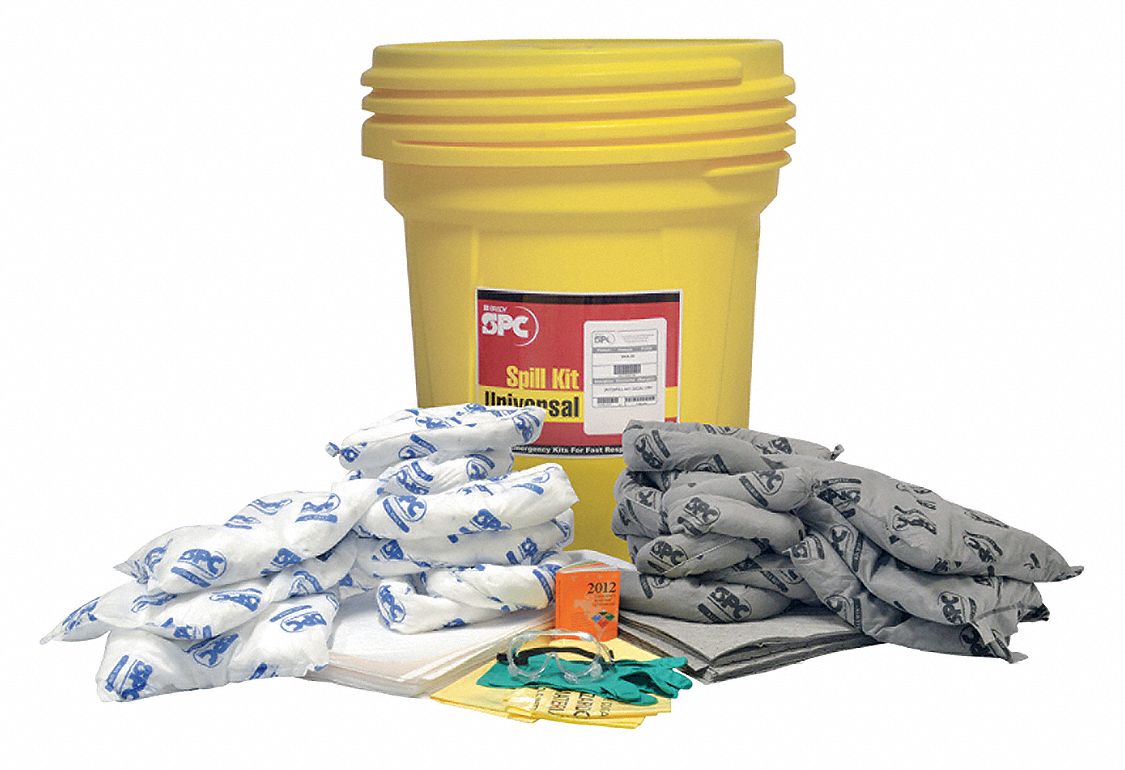 BRADY SPC ABSORBENTS, 30 gal Volume Absorbed Per Kit, 30 gal Drum, Spill Kit - 30PE55|SKMA-30 ...