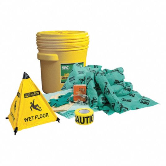 BRADY SPC ABSORBENTS, 20 gal Container Capacity, Drum, Spill Kit - 30PE66|SKH-20-RESCUE - Grainger