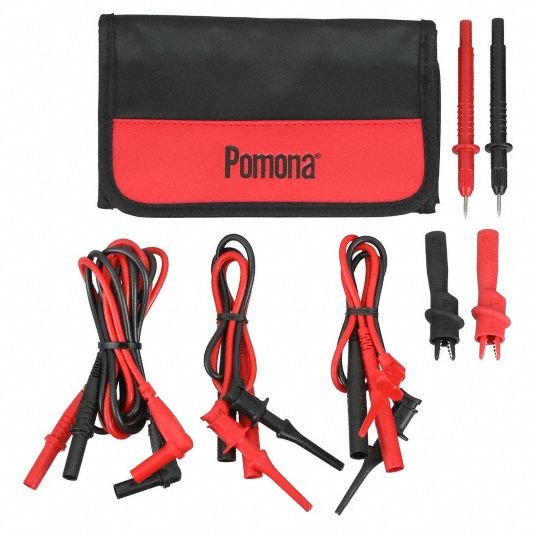 POMONA, CAT II 300V/CAT III 1000V, Alligator Clip/Probe/Test Clip Lead ...