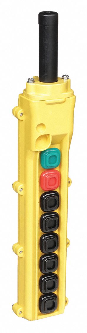 KH INDUSTRIES, (8) Push Buttons, 1NO/1NC, Pendant Control Station ...