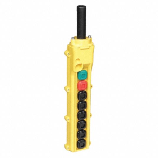 KH INDUSTRIES, (8) Push Buttons, 1NO/1NC, Pendant Control Station ...