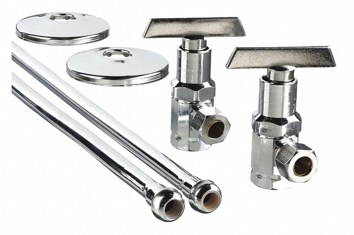 ZURN, 3/8 in, 3/8 in Compression, Water Supply Stop - 30PT14|Z8800-XL ...