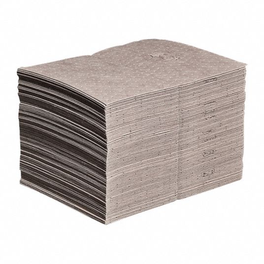 PIG, 20 in x 15 in Pad Size (L x W), Polypropylene, Absorbent Mat Pad ...
