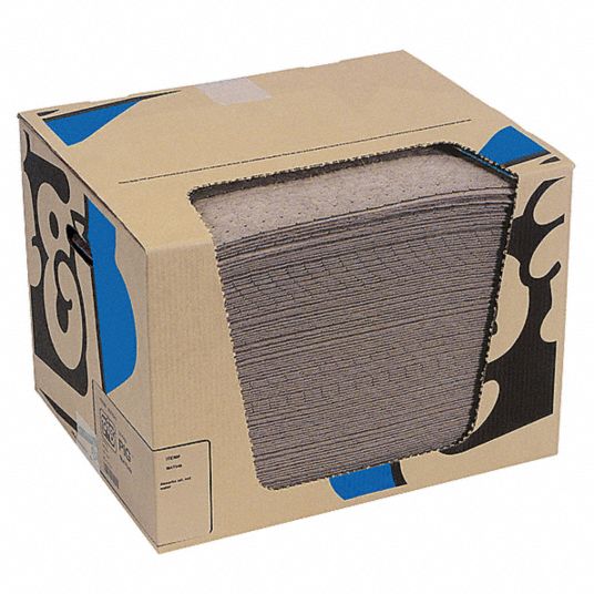 PIG, 20 in x 15 in Pad Size (L x W), Polypropylene, Absorbent Mat Pad ...