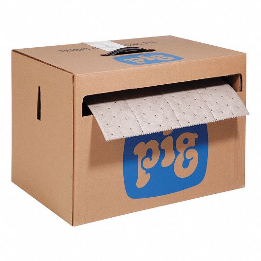 PIG, 720 in x 15 in Pad Size (L x W), Polypropylene, Absorbent Roll ...
