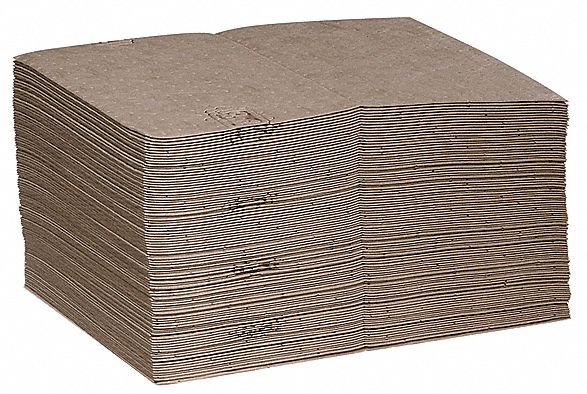 PIG, 17 gal (100 Pads), 10 in x 15 in Perforated Size, Absorbent Mat ...
