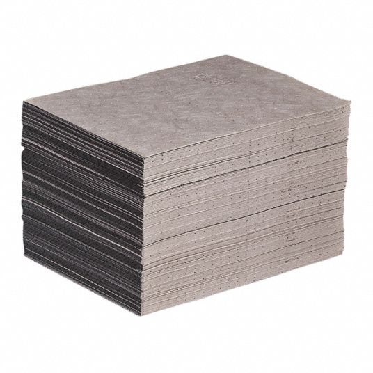 PIG, 20 in x 15 in Pad Size (L x W), Polypropylene, Absorbent Mat Pad ...