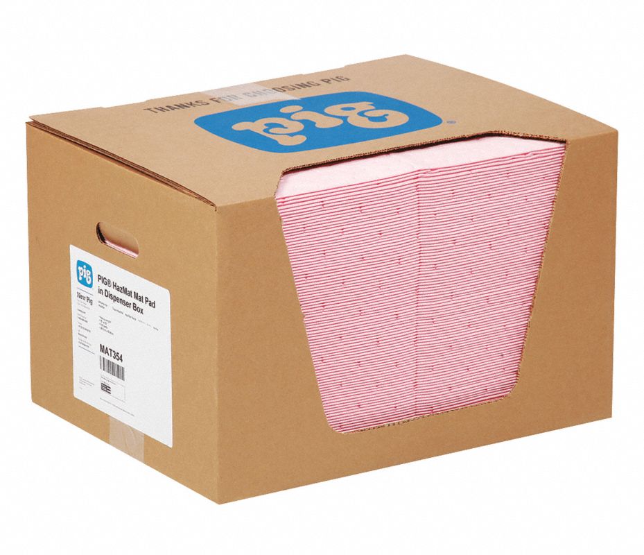 PIG Tapete Absorbente Universal 15" x 20" Polipropileno Rosa - 30RA61 ...