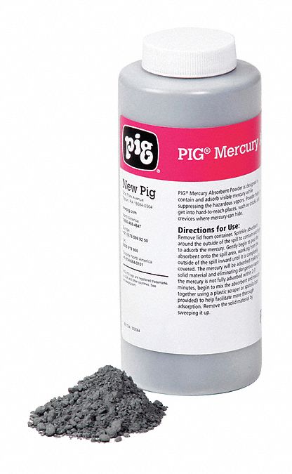 PIG Mercury Absorbent Powder, Absorbent - 30RD12|PLP602 - Grainger