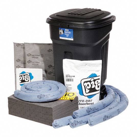 PIG, 22 gal Volume Absorbed Per Kit, 35 gal Can, Spill Kit - 30RD60 ...