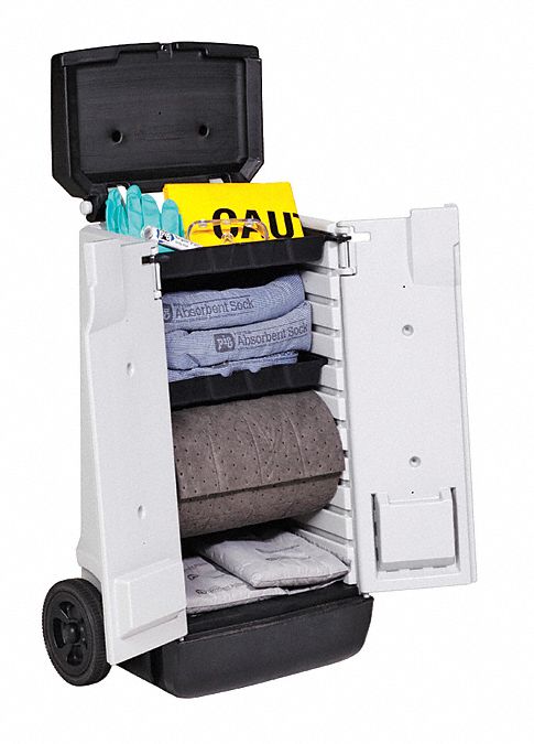 PIG, 14 gal Volume Absorbed Per Kit, Cart, Spill Kit - 30RD73|KIT297 ...