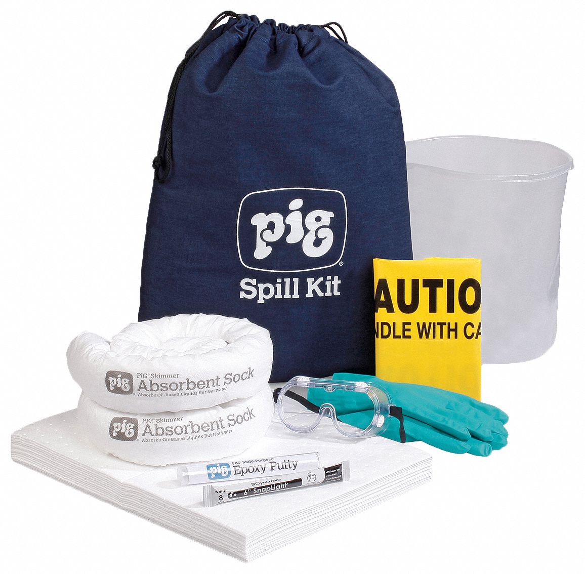PIG, 6 gal Volume Absorbed Per Kit, Blue, Spill Kit - 30RD96|KIT406 ...